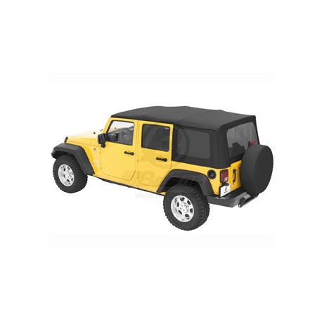 Bache soft-top de rechange, Black Dia 4 portes, Wrangler Unlimited ...