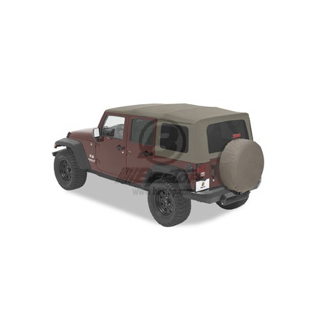Bache soft-top de rechange, Khaki Dia 4 portes, Wrangler Unlimited ...